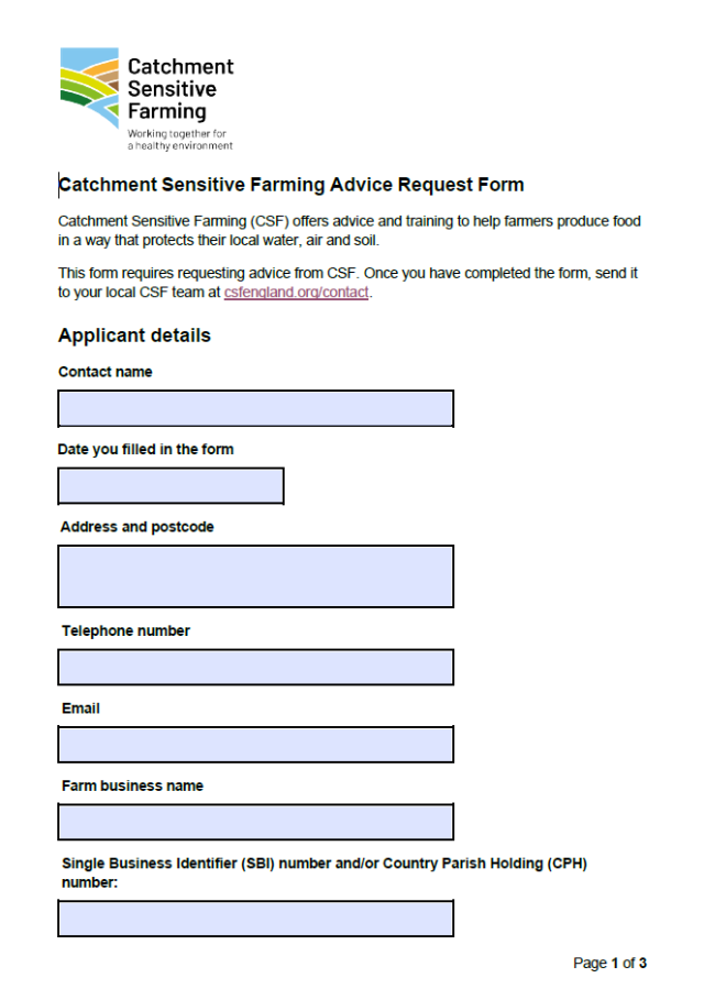 CSF Documents | Farming Advice Service
